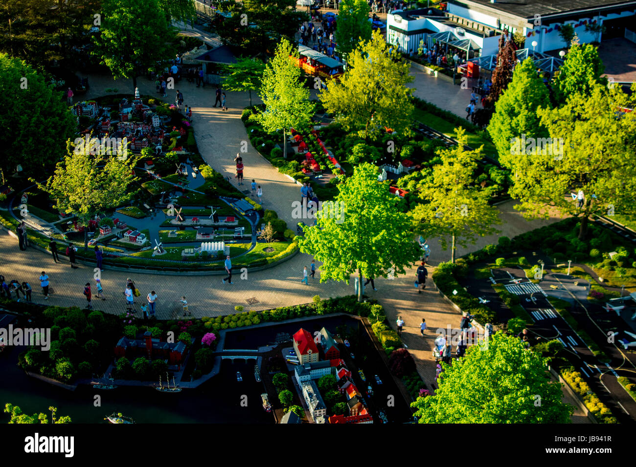 an outdoor park top view with many details Stock Photo - Alamy