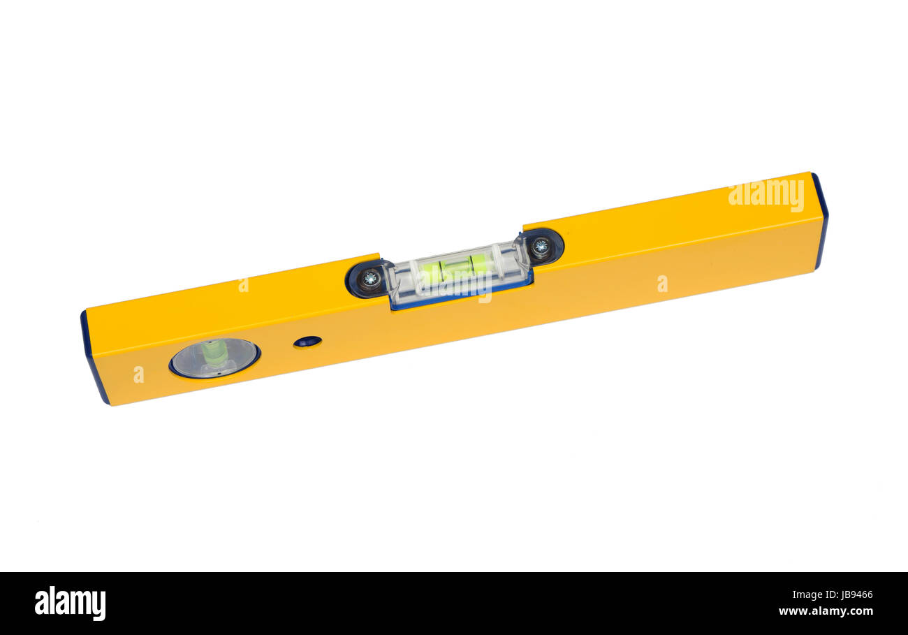 Precision tool: a yellow level isolated on white background Stock Photo ...
