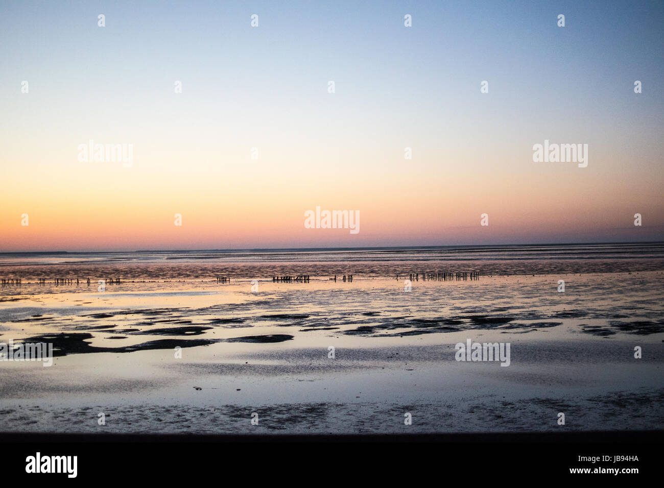 beautiful ocean view at sunset in europe Stock Photo - Alamy
