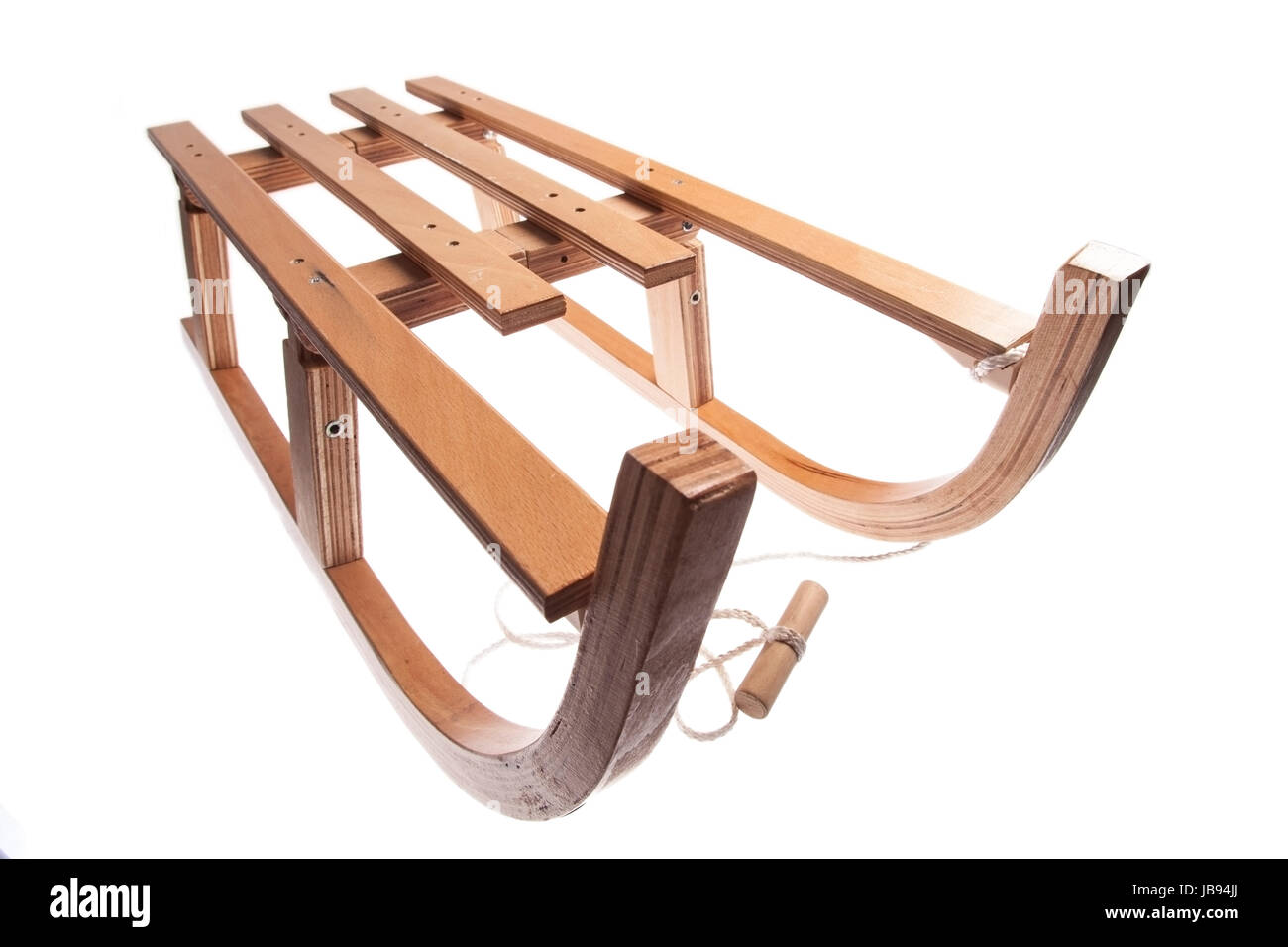 Color picture of a vintage wooden sledge isolated on white Stock Photo ...