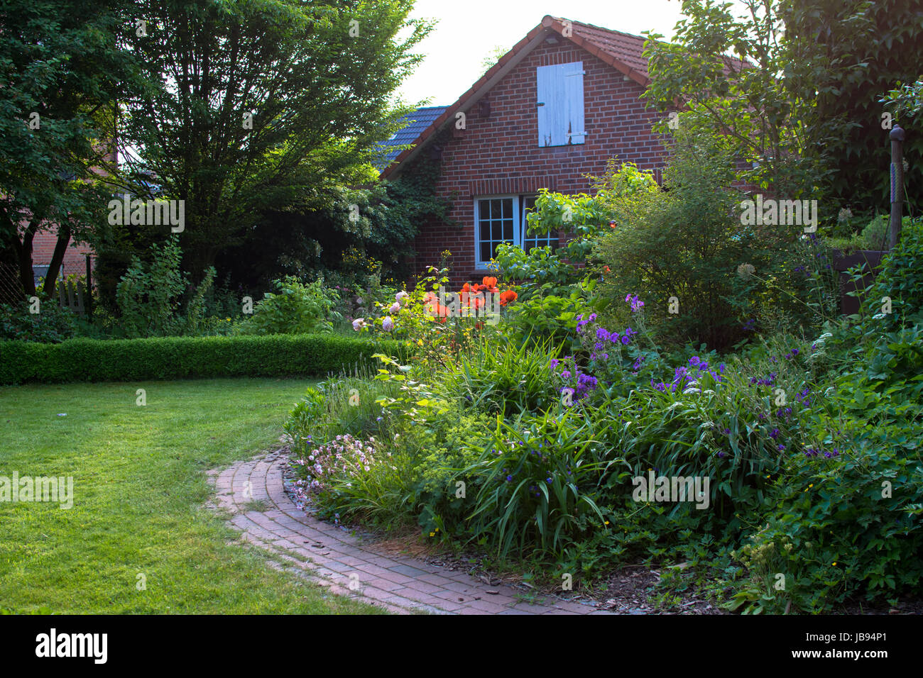 beautiful nature in a European Garden Stock Photo - Alamy