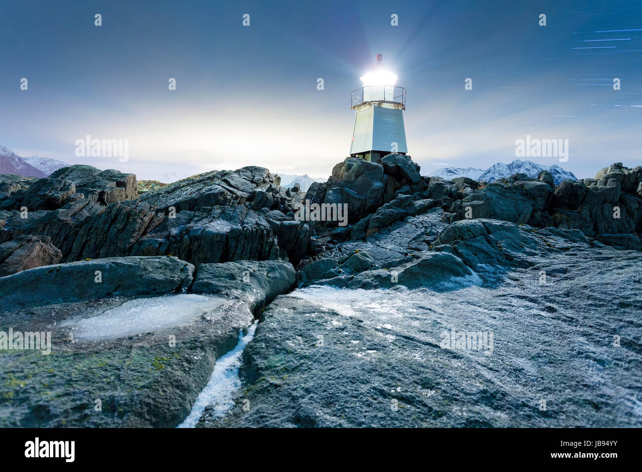 lighthouse on the cliffs Stock Photo - Alamy