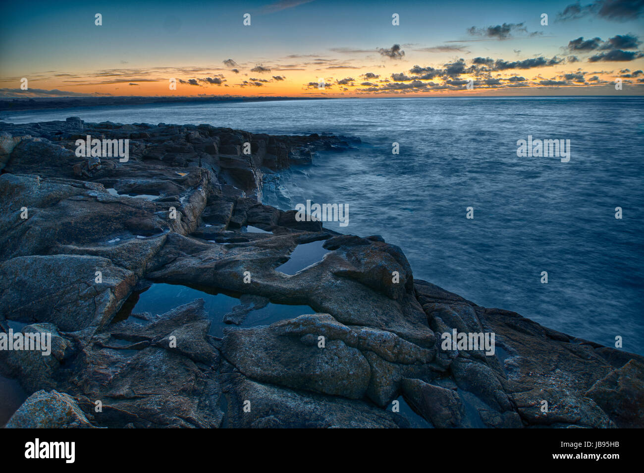 blue hour at sea Stock Photo - Alamy