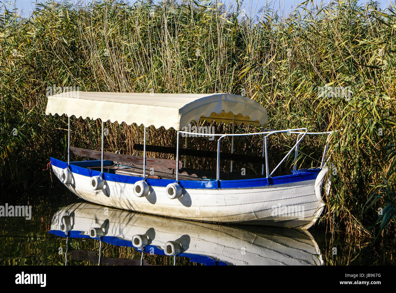 Ohrid lake. Fishing boats with the view of an old town of Ohrid in the ...