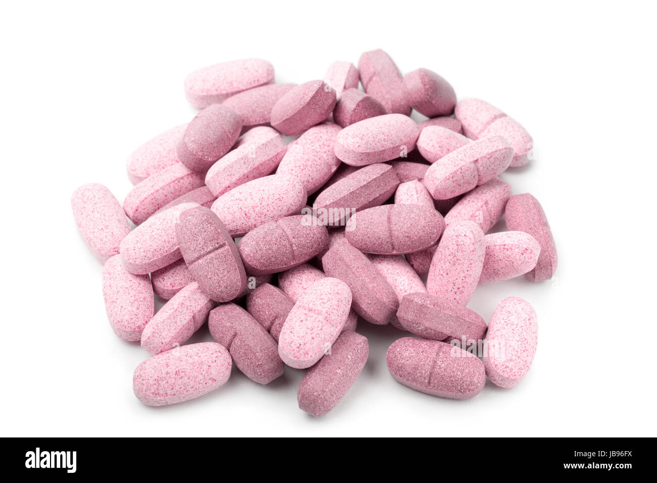 bunch of vitamin supplements tablets on white background Stock Photo ...