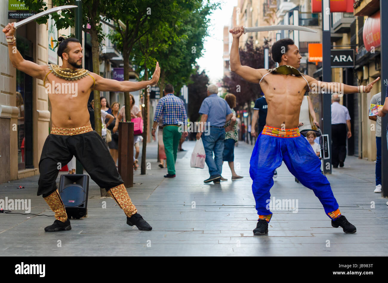 Madrid, Spain - june 09, 2017:Show dancers bollywood colors of india ...