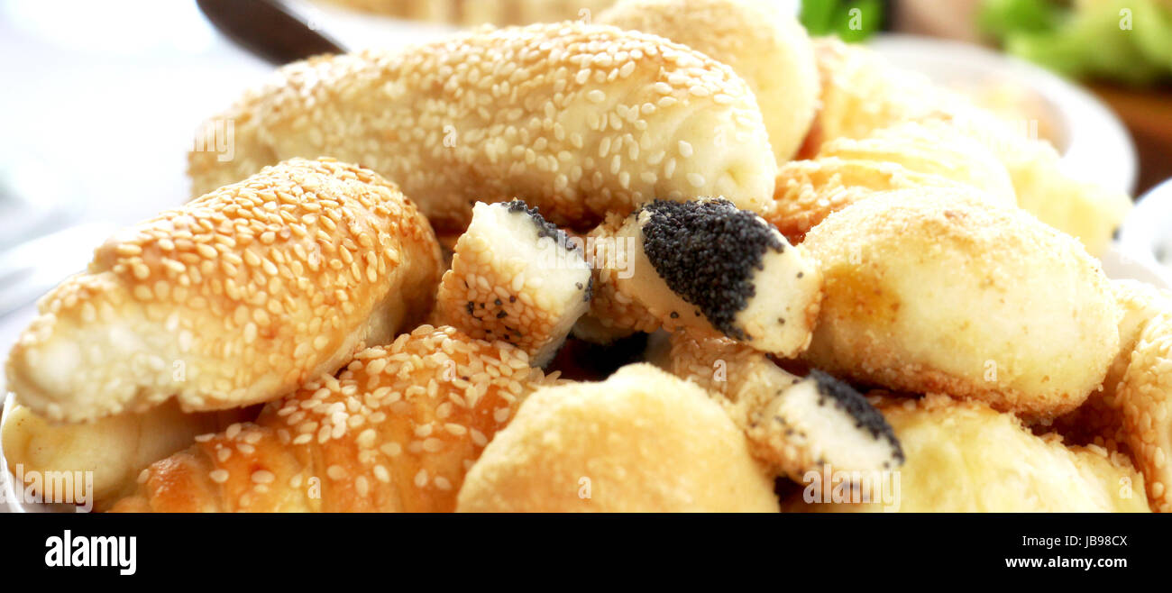 fresh homemade bakery producst with sesame,image of a Stock Photo - Alamy
