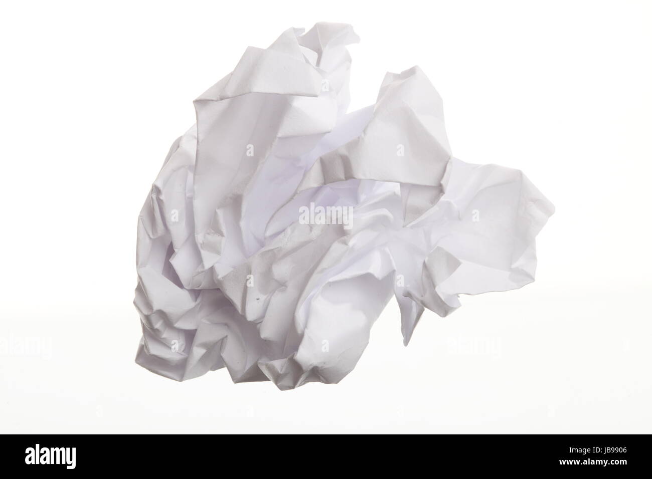 Crumpled paper isolated on white background Stock Photo - Alamy
