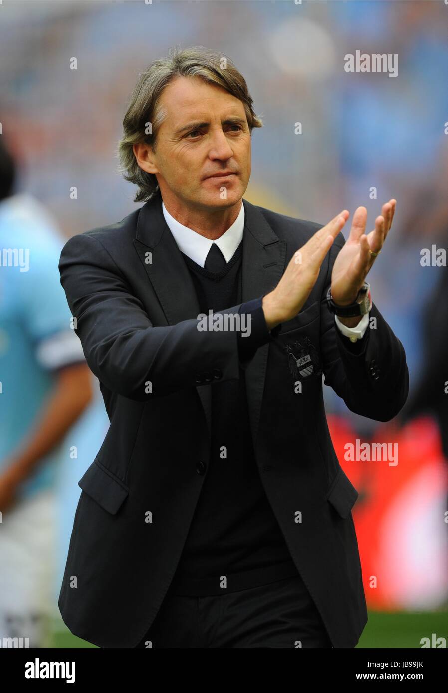 ROBERTO MANCINI AT FULL-TIME MANCHESTER CITY FC WEMBLEY STADIUM LONDON ...