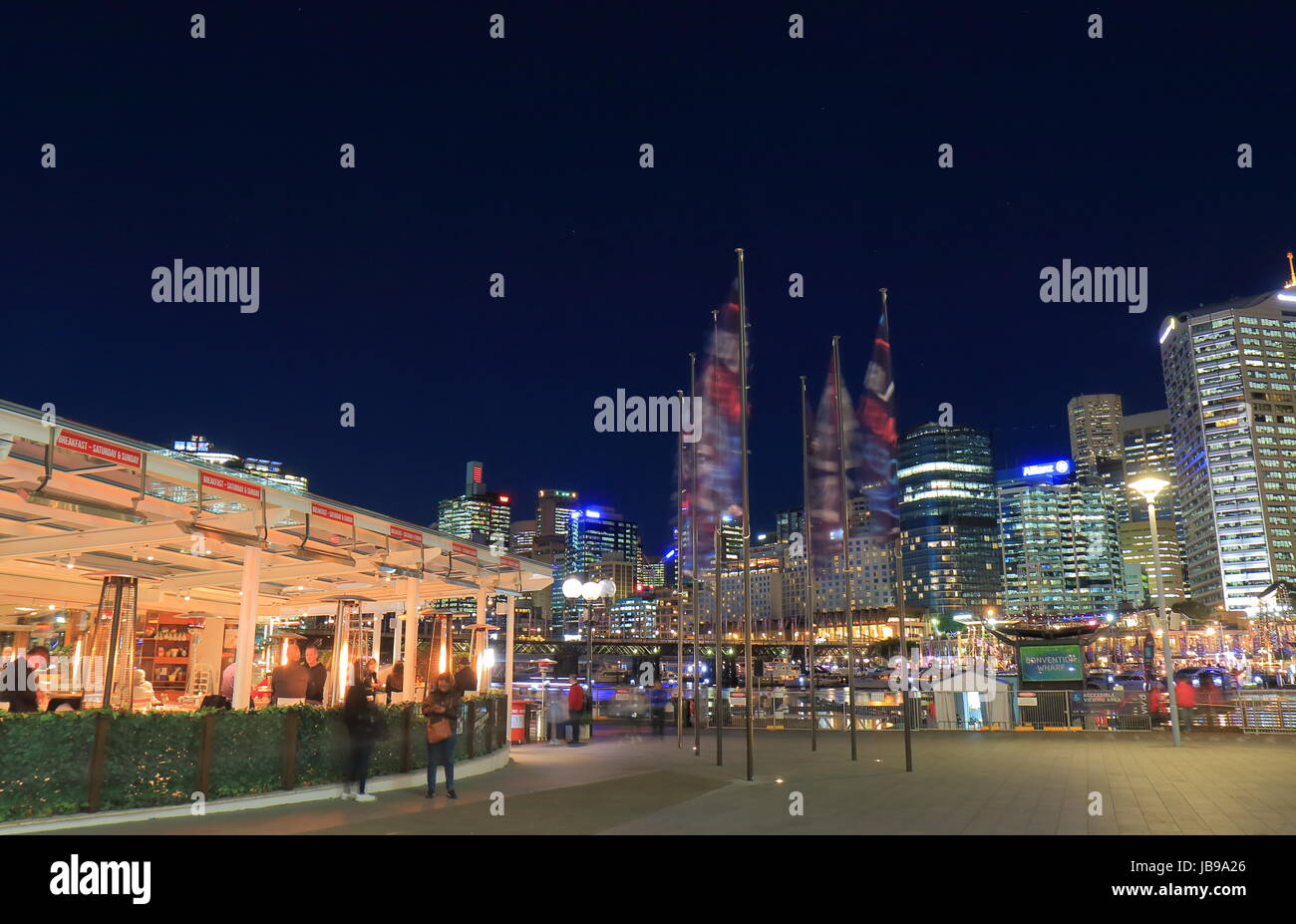 People visit Darling Harbour Harbourside in Sydney Australia Stock ...