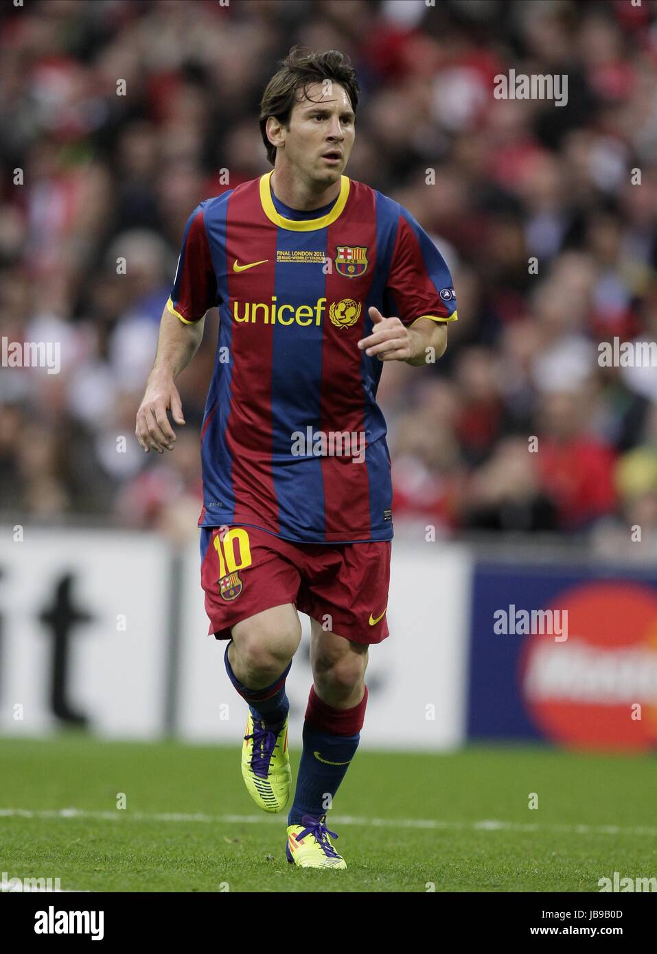LIONEL MESSI BARCELONA CF FC BARCELONA WEMBLEY STADIUM LONDON ENGLAND ...