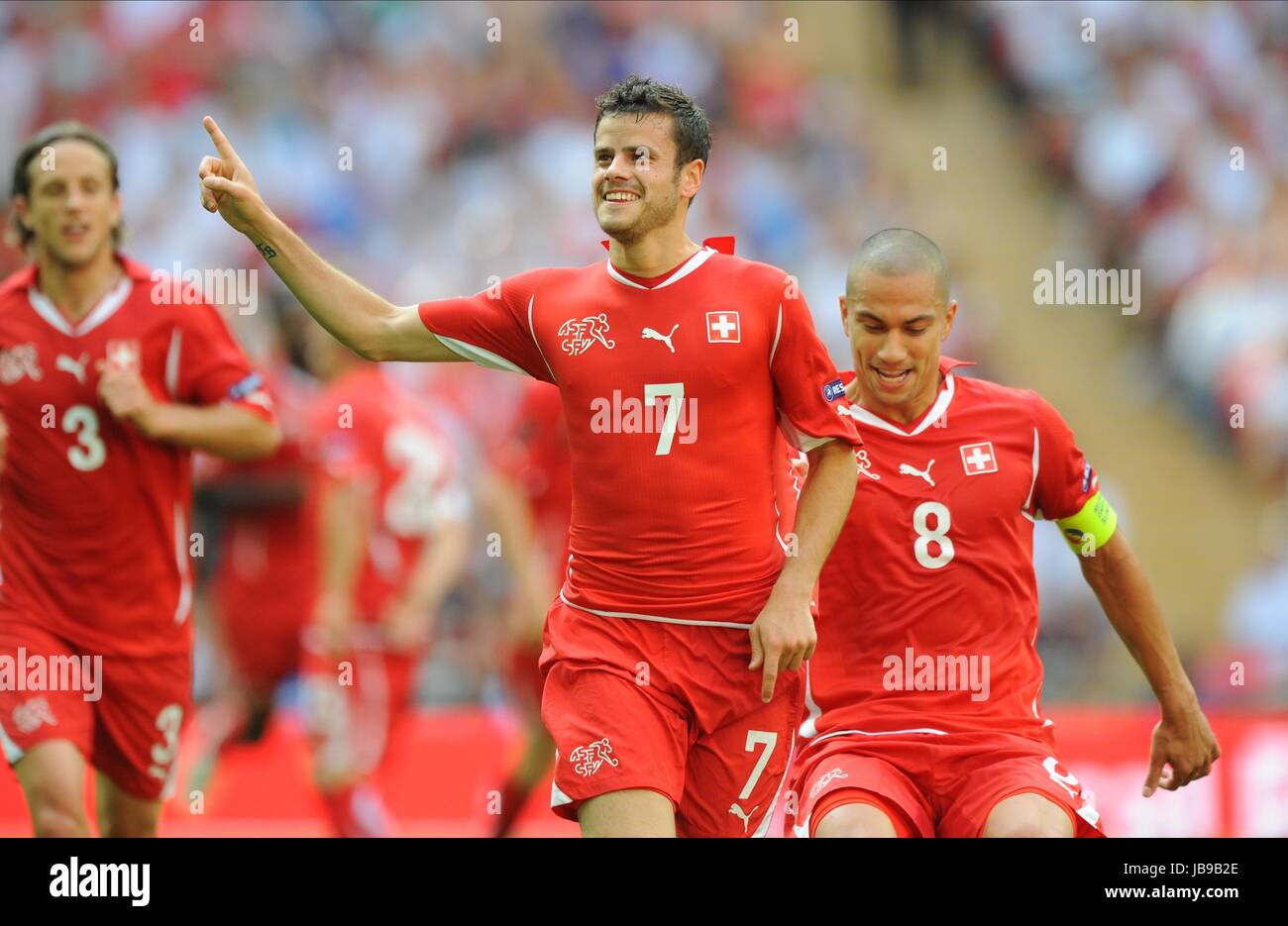 TRANQUILLO BARNETTA CELEBRATES SWITZERLAND WEMBLEY STADIUM LONDON ...
