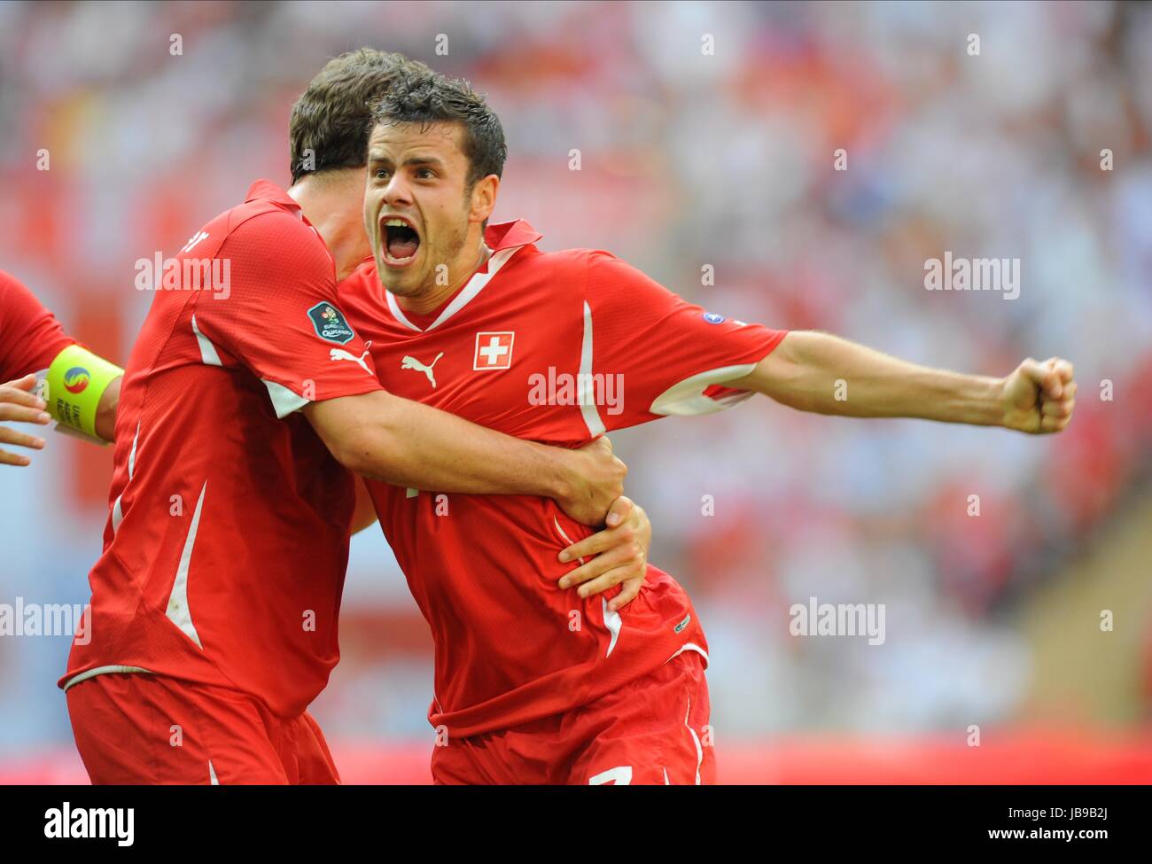 TRANQUILLO BARNETTA CELEBRATES SWITZERLAND WEMBLEY STADIUM LONDON ...