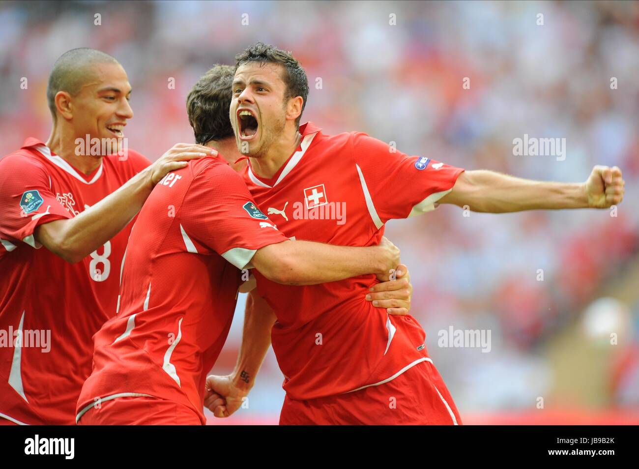 TRANQUILLO BARNETTA CELEBRATES SWITZERLAND WEMBLEY STADIUM LONDON ...