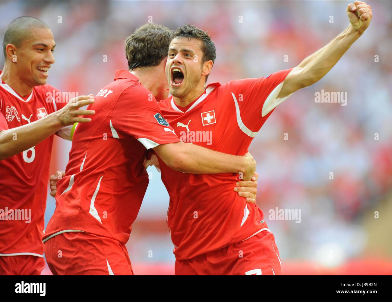 TRANQUILLO BARNETTA CELEBRATES SWITZERLAND WEMBLEY STADIUM LONDON ...