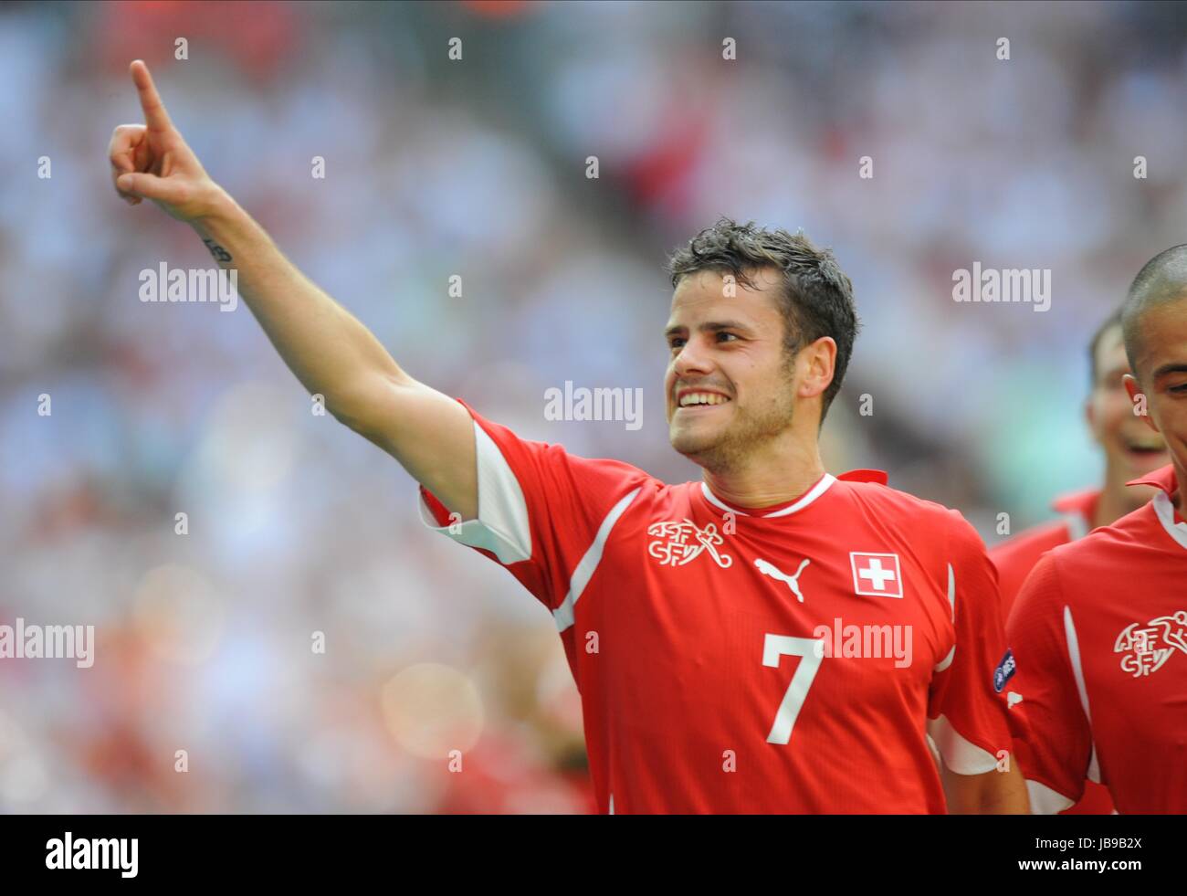 TRANQUILLO BARNETTA CELEBRATES SWITZERLAND WEMBLEY STADIUM LONDON ...