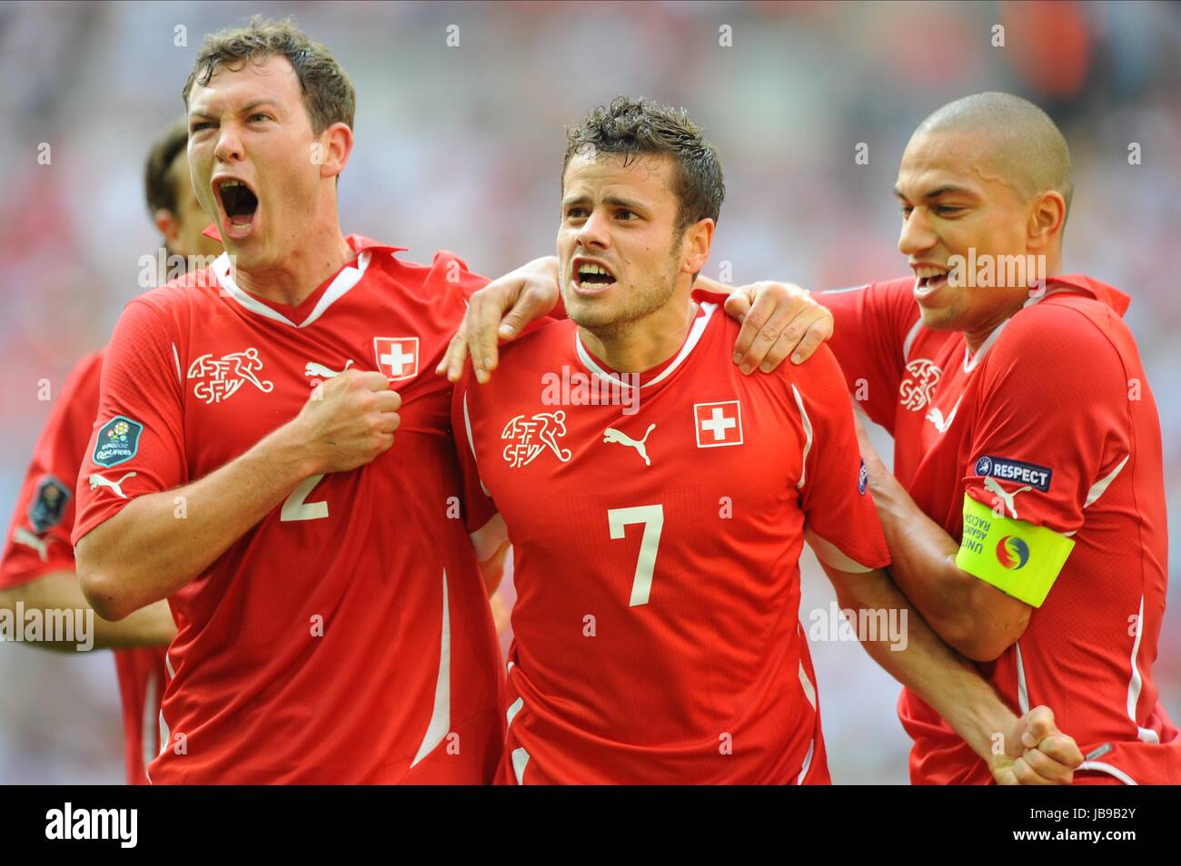 TRANQUILLO BARNETTA CELEBRATES SWITZERLAND WEMBLEY STADIUM LONDON ...