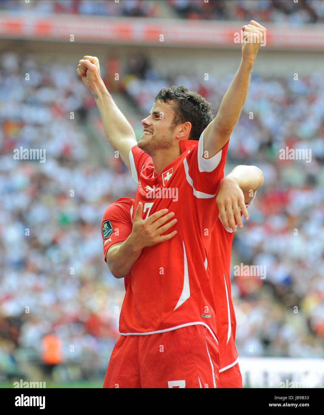 TRANQUILLO BARNETTA CELEBRATES SWITZERLAND WEMBLEY STADIUM LONDON ...