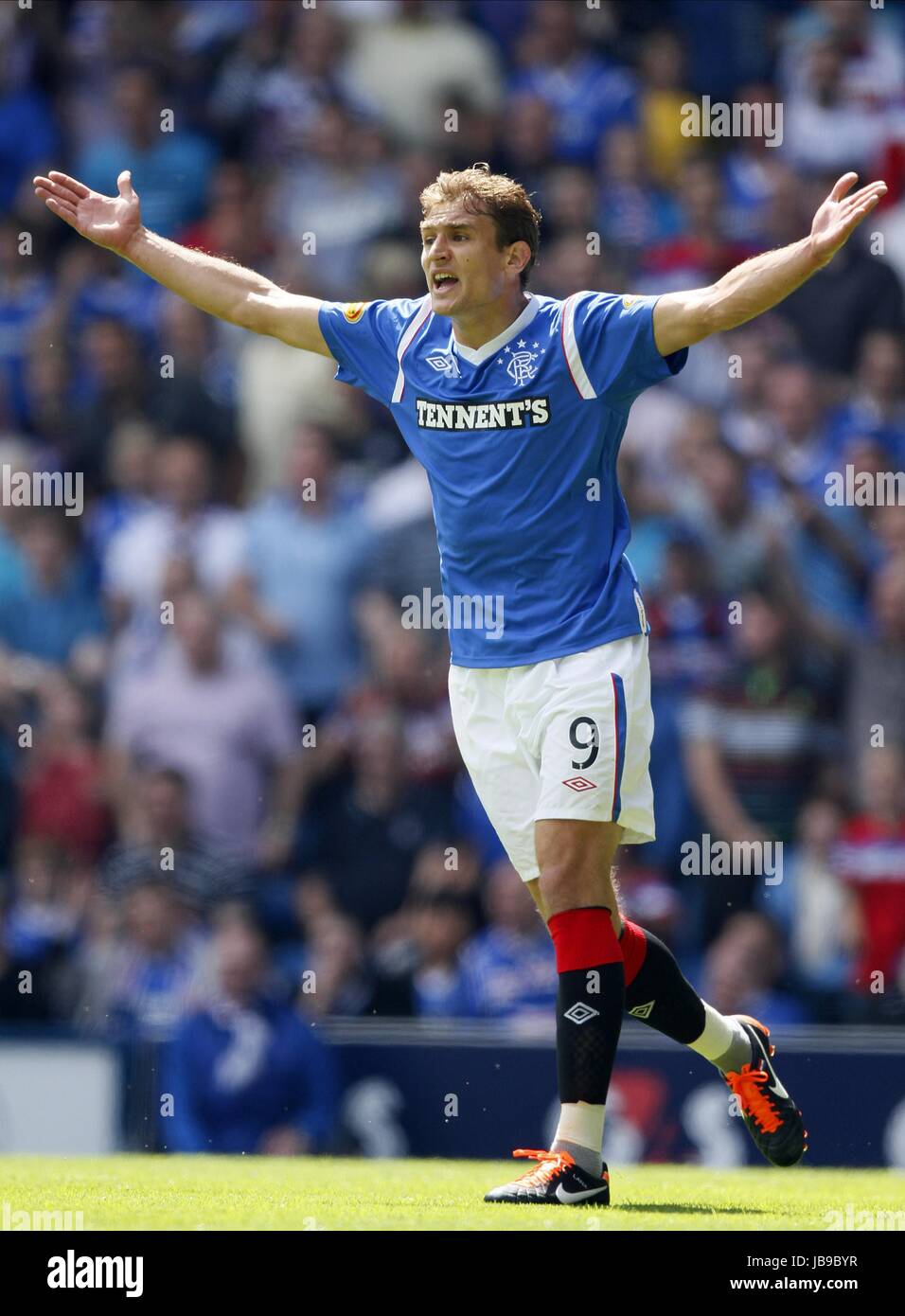 NIKICA JELAVIC RANGERS V HEARTS FC IBROX GLASGOW SCOTLAND 23 July 2011 ...