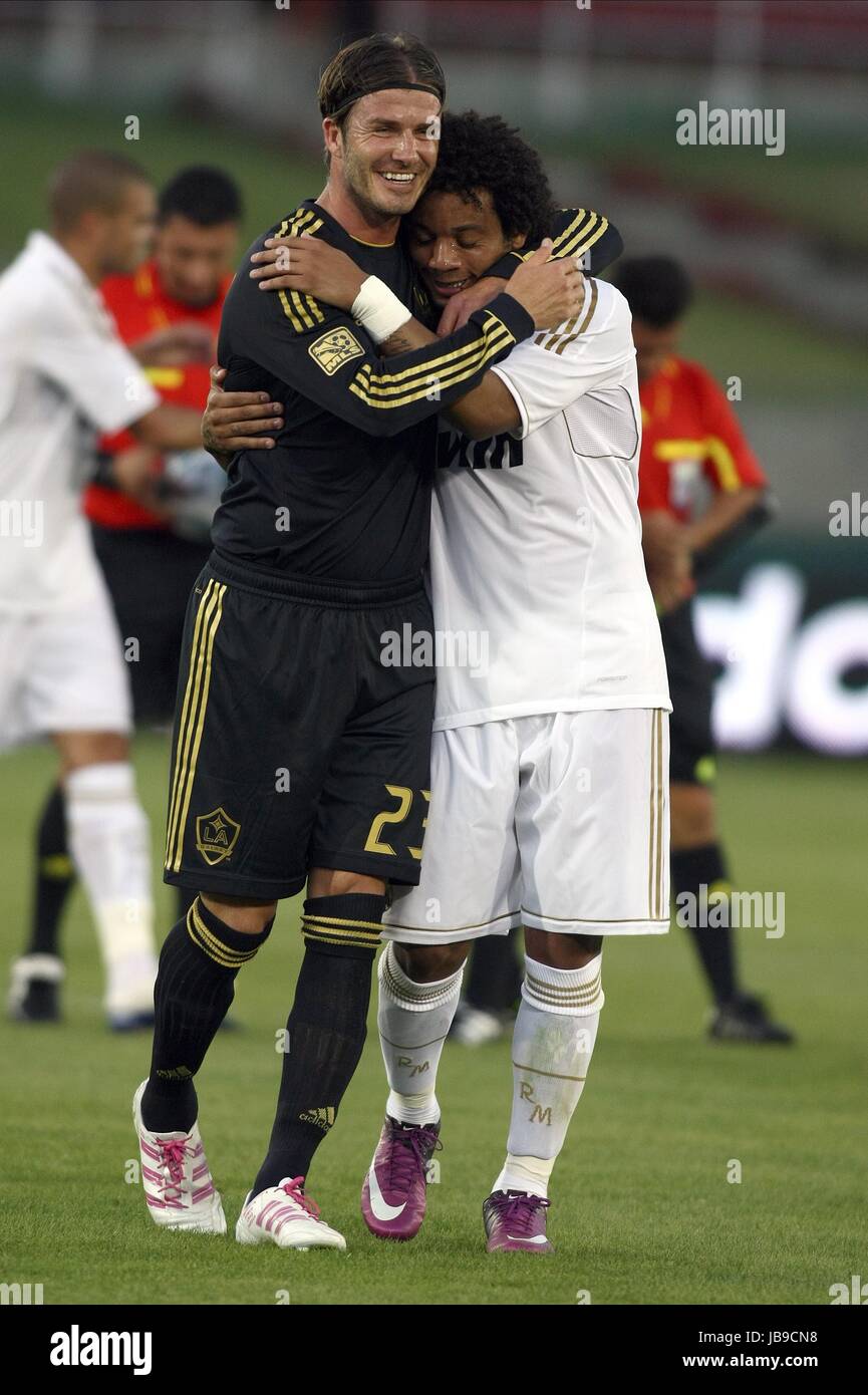 DAVID BECKHAM MARCELO LA GALAXY V REAL MADRID DOWNTOWN LOS ANGELES ...