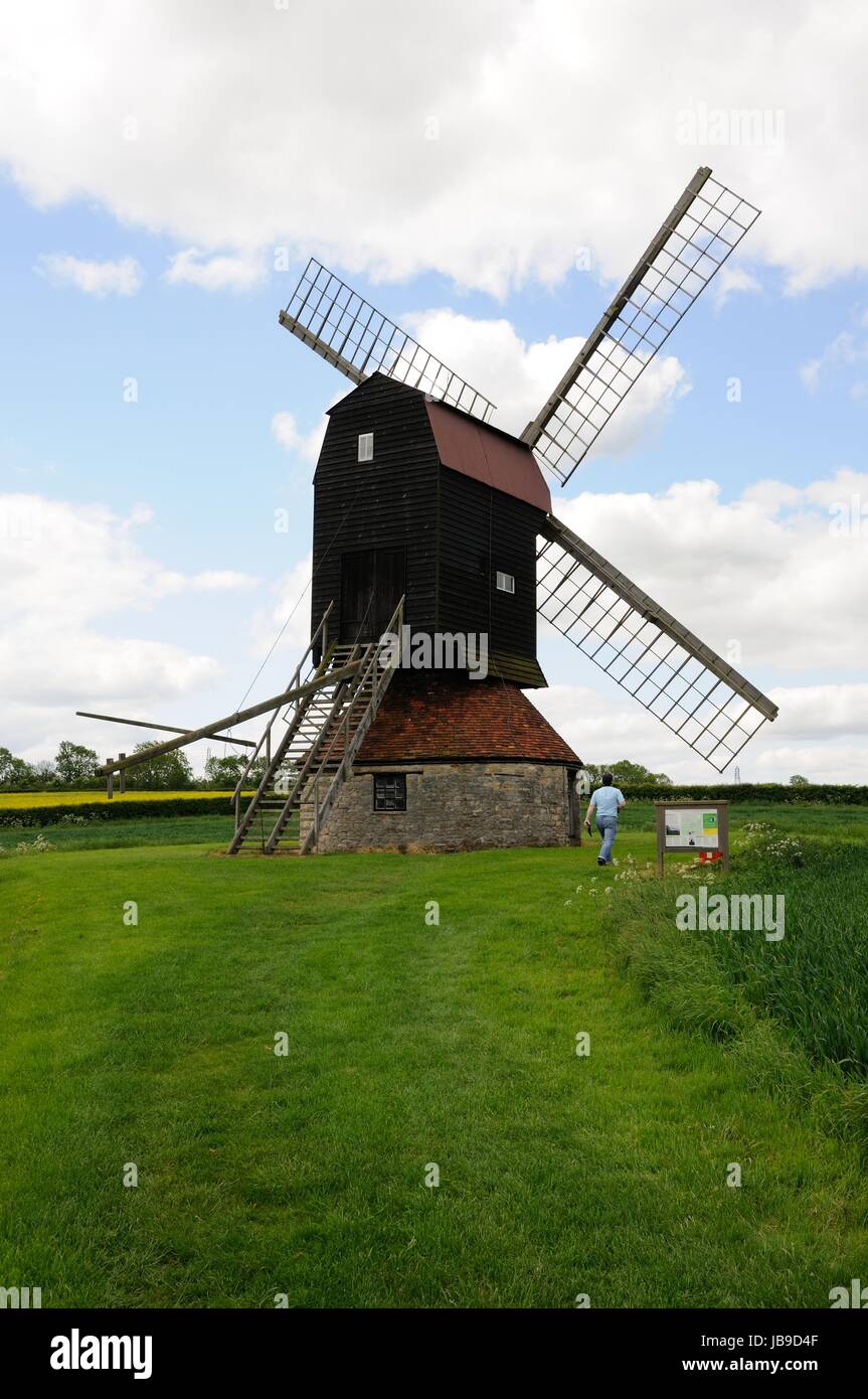 Stevington Windmill, Stevington, Bedfordshire, It is a wooden post mill ...