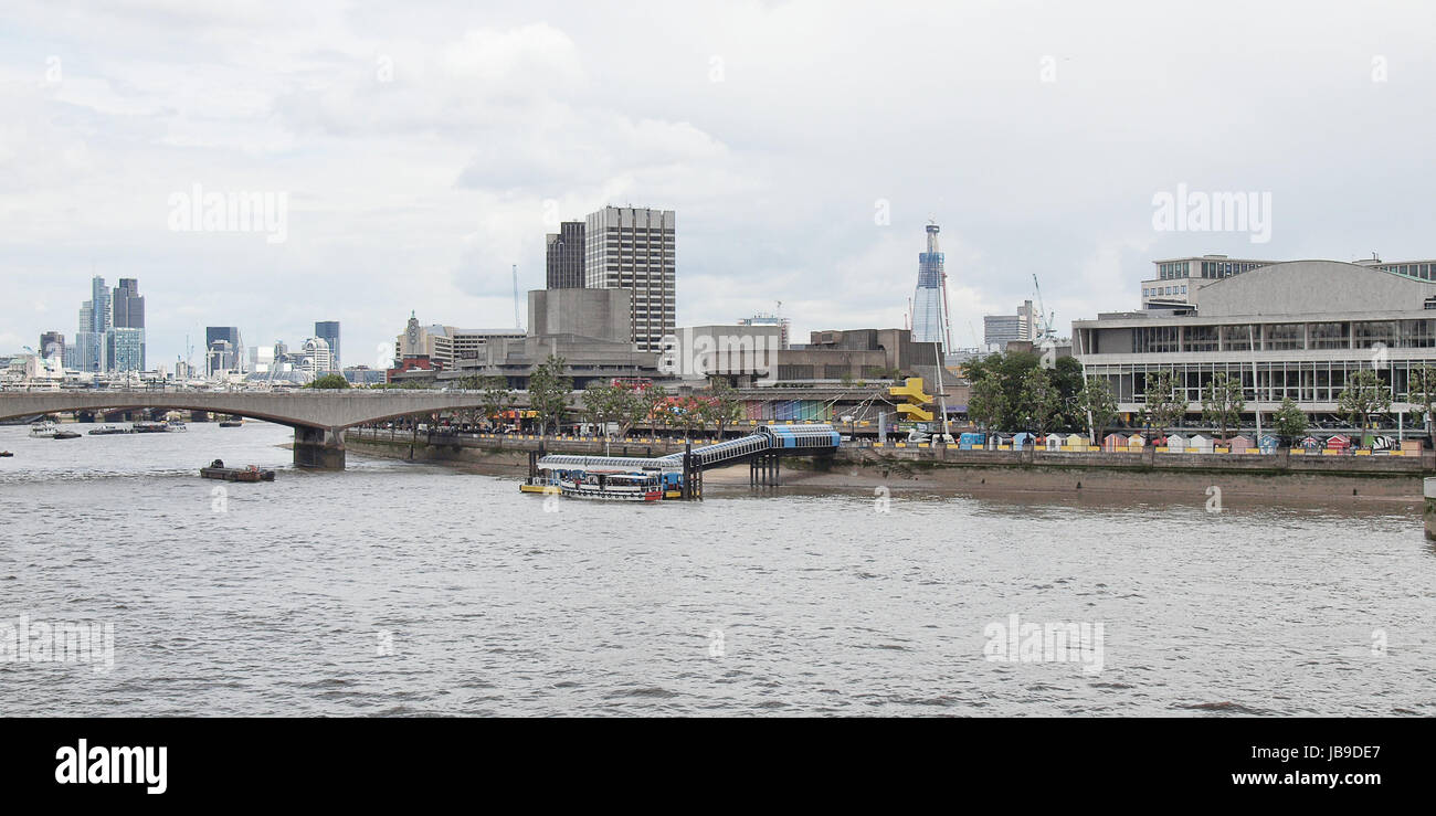 Panoramic view of River Thames London UK Stock Photo - Alamy