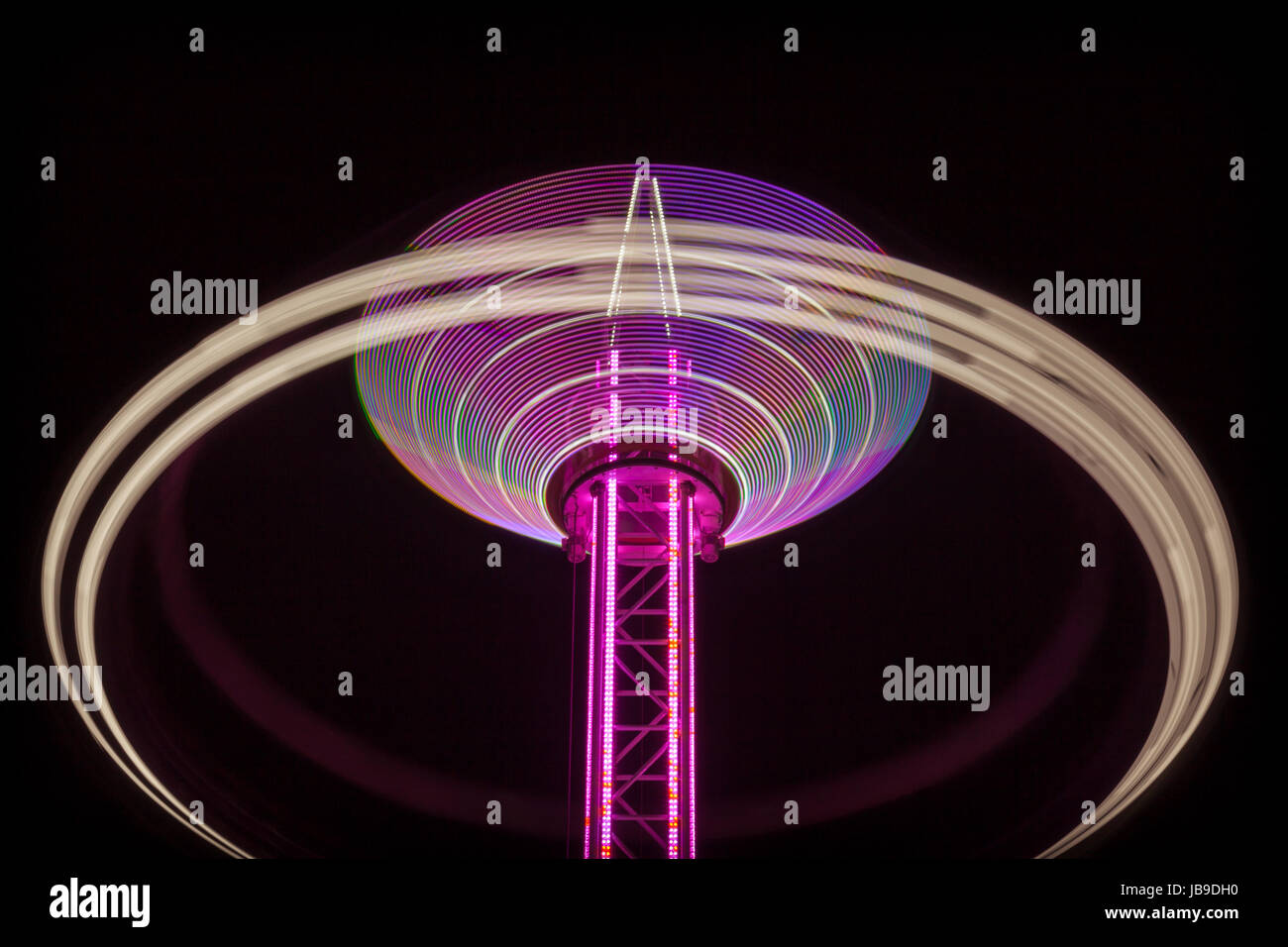 Fairground rides at Banbury's Michaelmas Fair held every September in ...