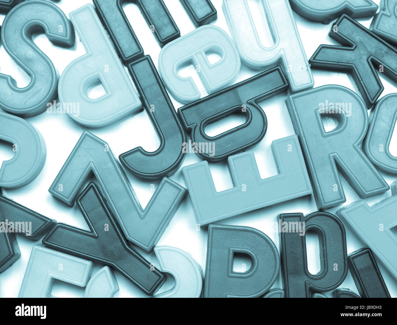 English alphabet letters in plastic toy characters - cool cyanotype ...