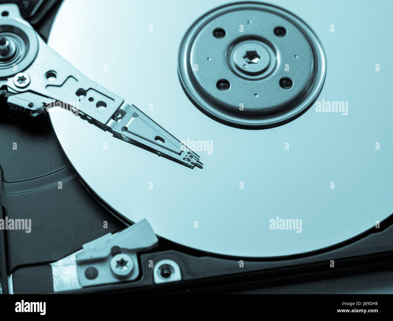 Detail of a magnetic computer hard disk Stock Photo - Alamy