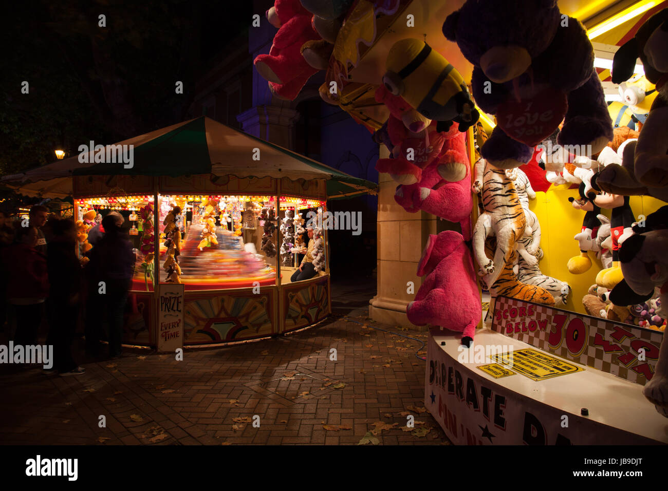 Fairground rides at Banbury's Michaelmas Fair held every September in ...