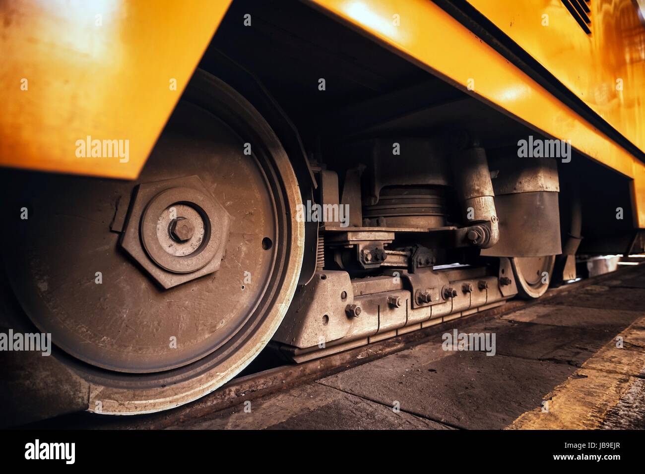Close up metal steel tram hi-res stock photography and images - Alamy