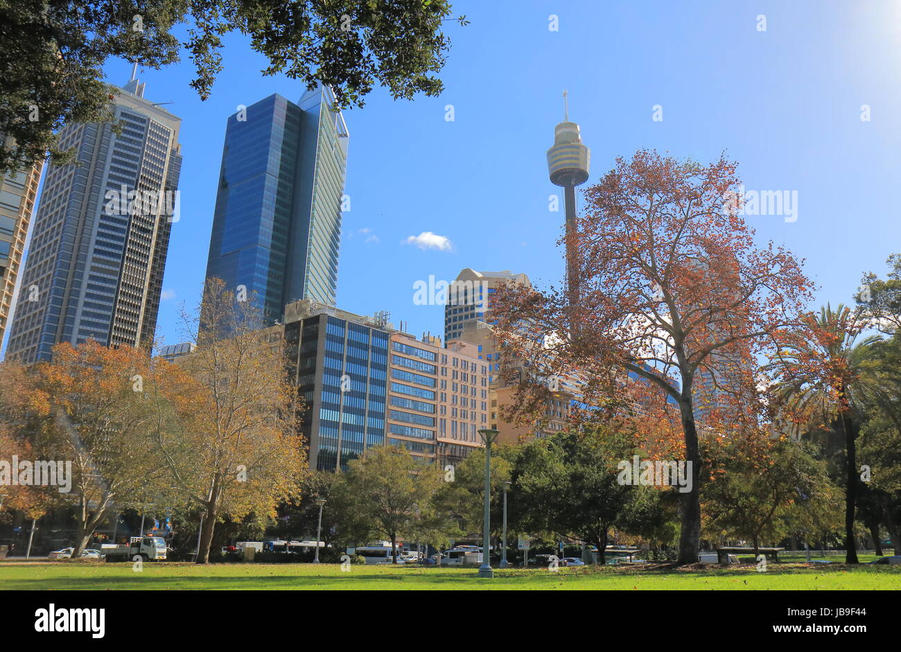 Hyde park cityscape in Sydney Australia Stock Photo - Alamy