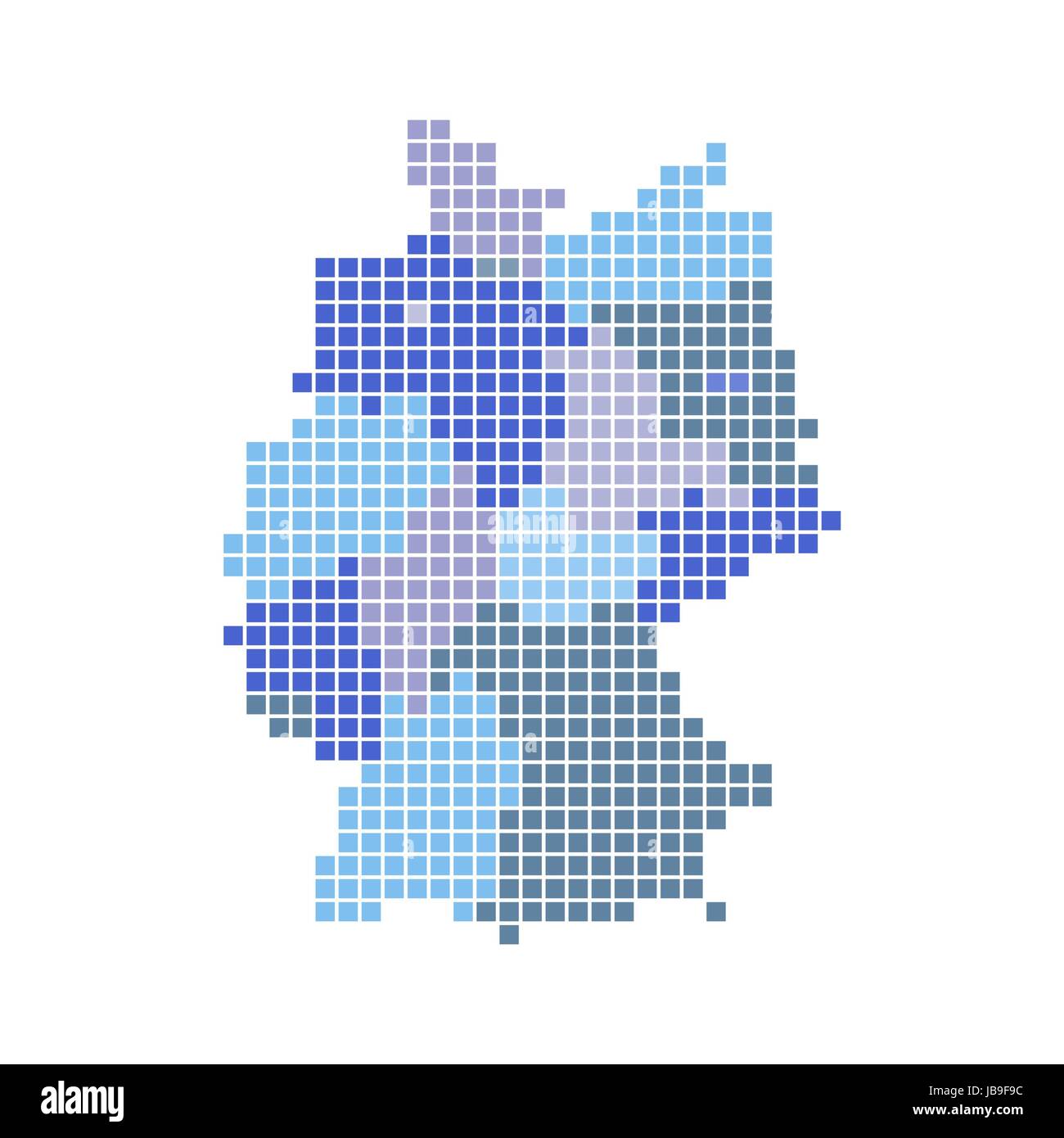 Pixel map german federal states hi-res stock photography and images - Alamy