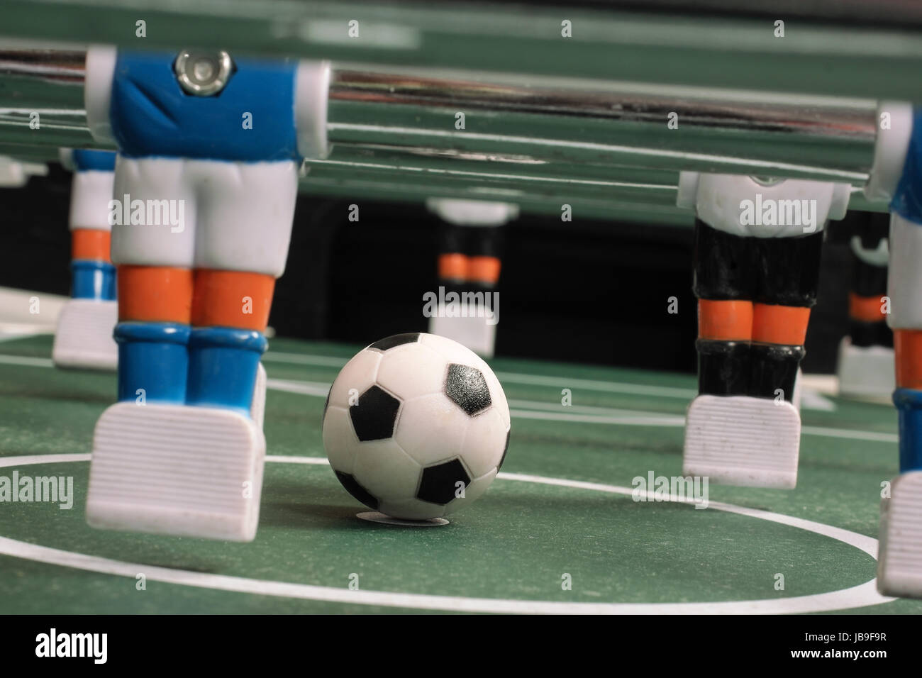 tabletop soccer,start of play Stock Photo - Alamy