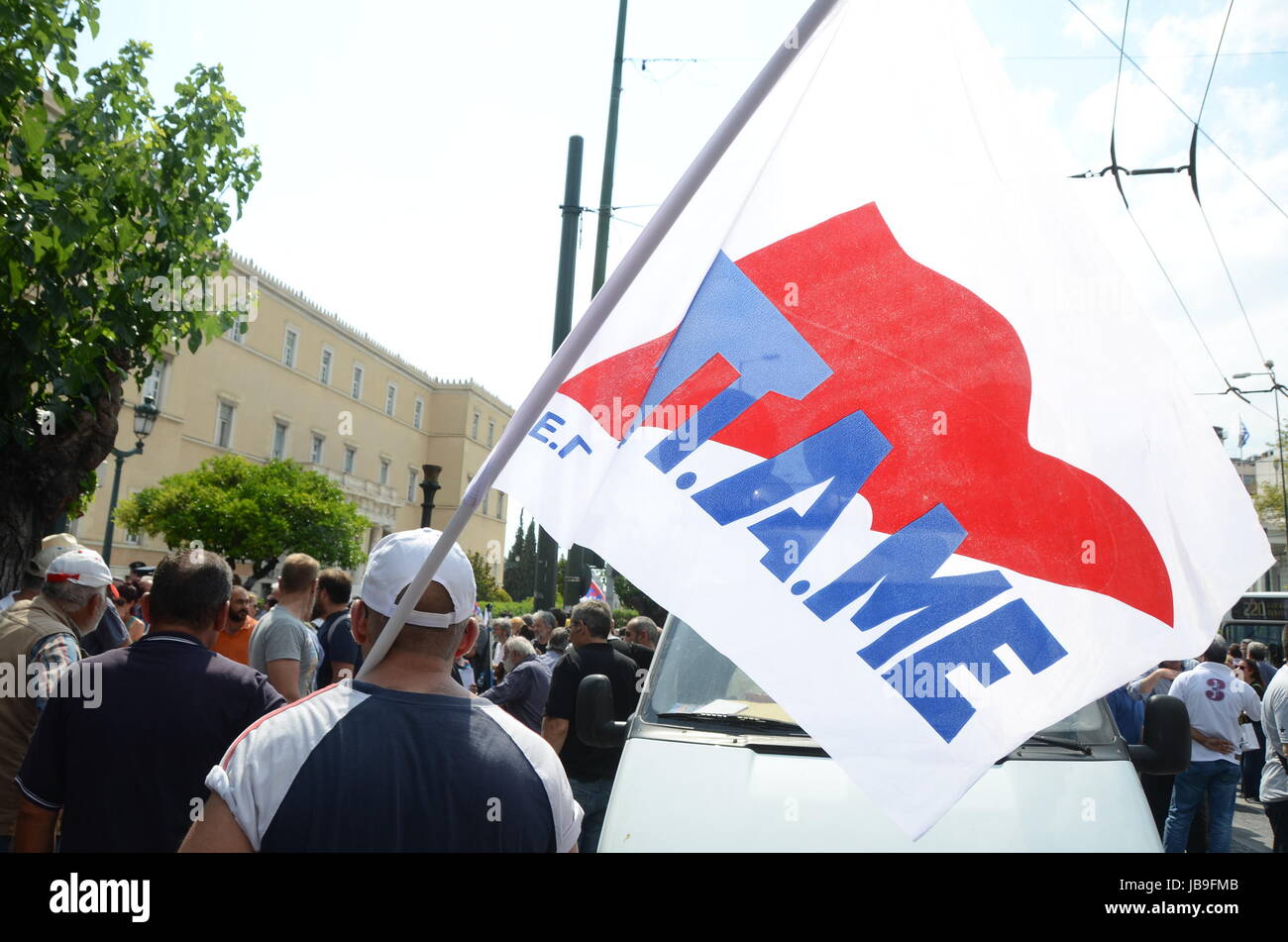 Greek union PAME (All Workers Millitant Front) organised a demo in ...