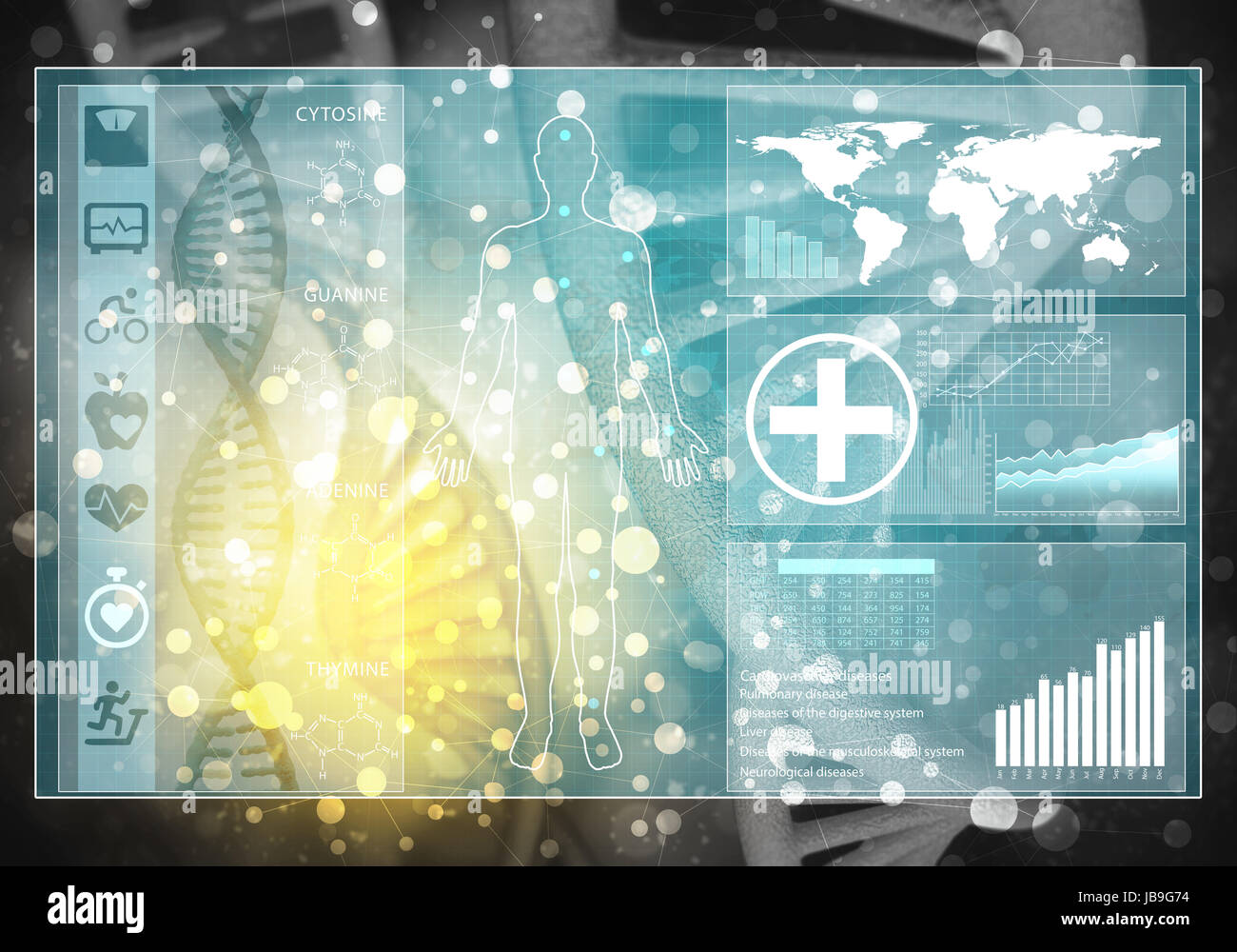 Medicine user interface Stock Photo - Alamy