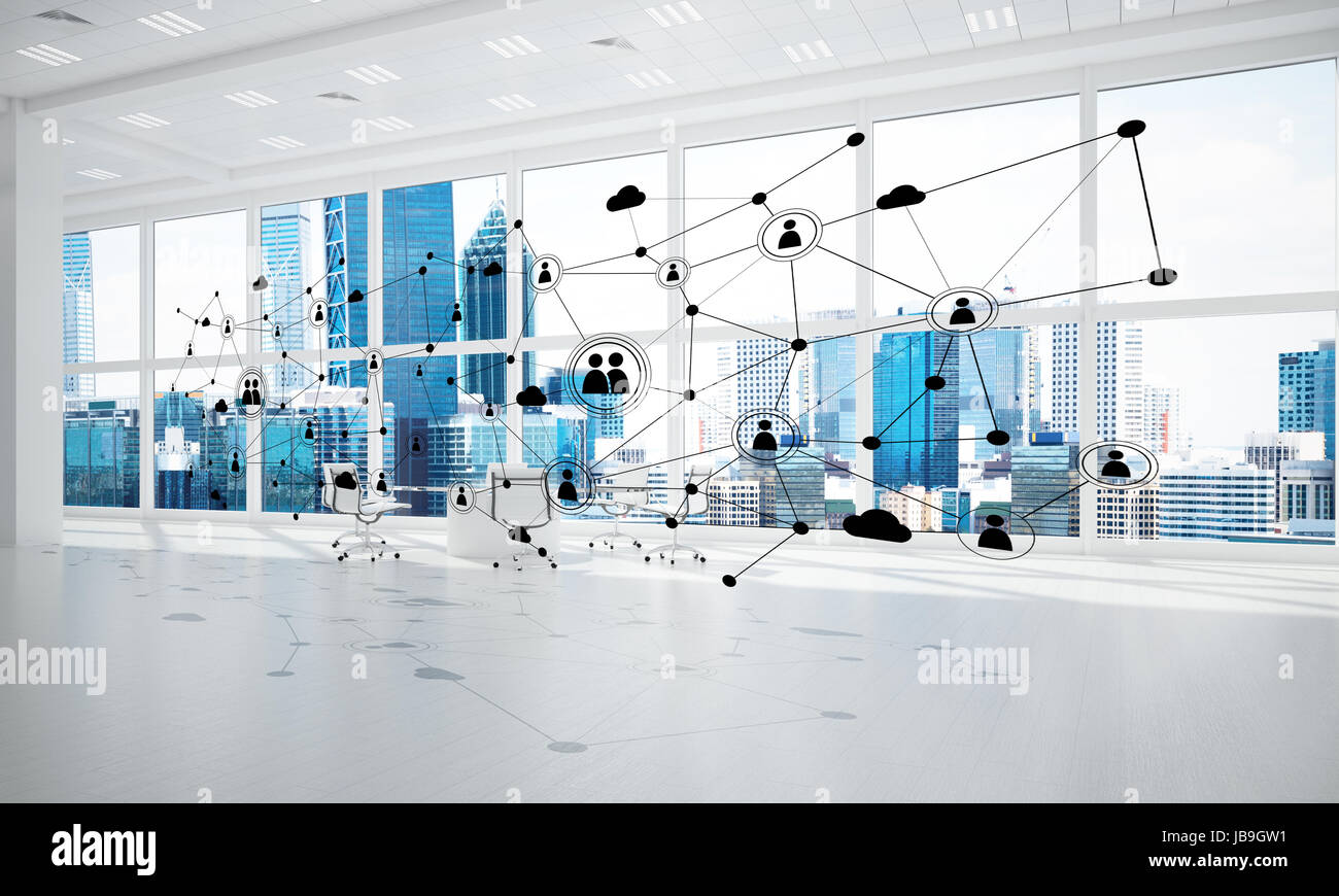 Networking and wireless connection as concept for effective modern ...