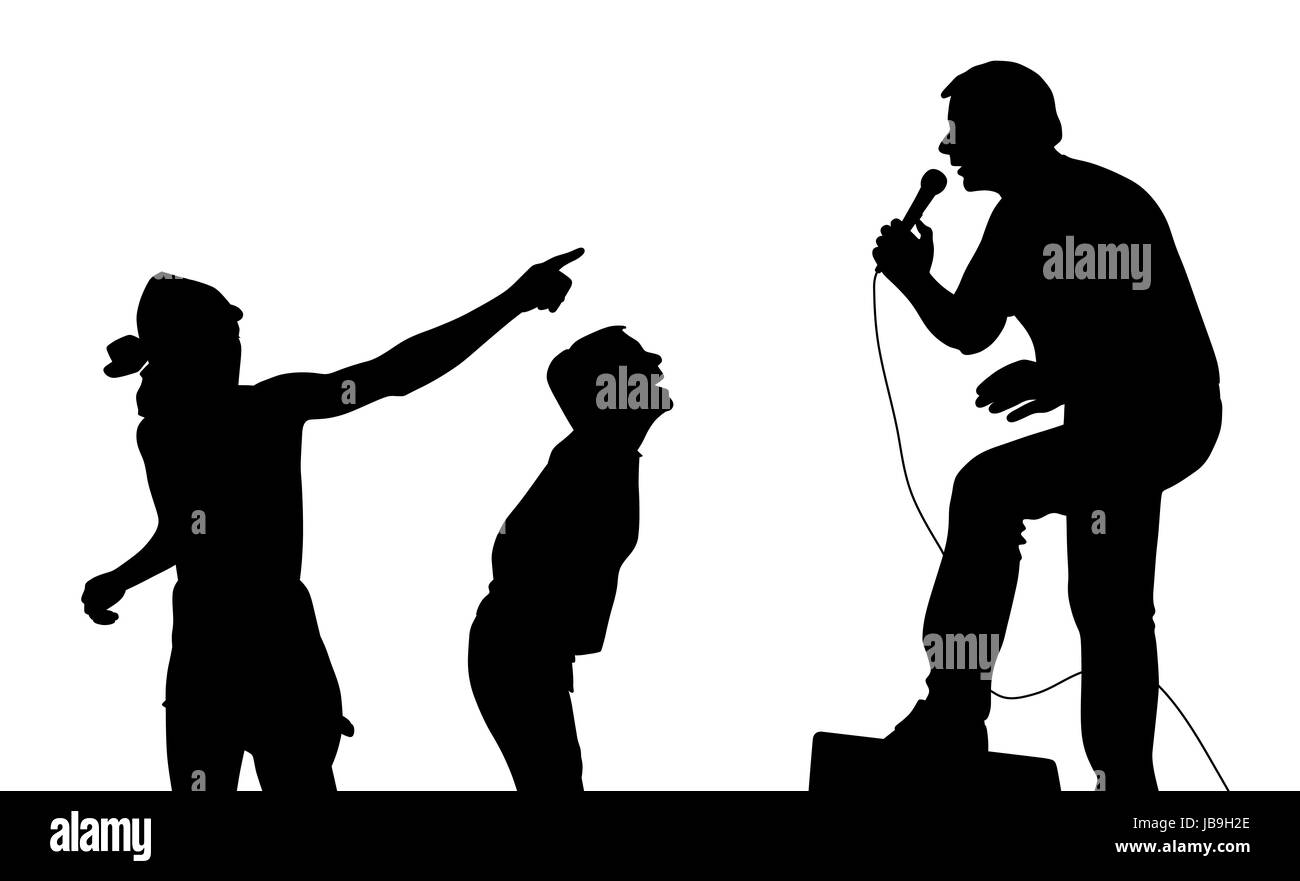 Male singer and fans Stock Photo - Alamy