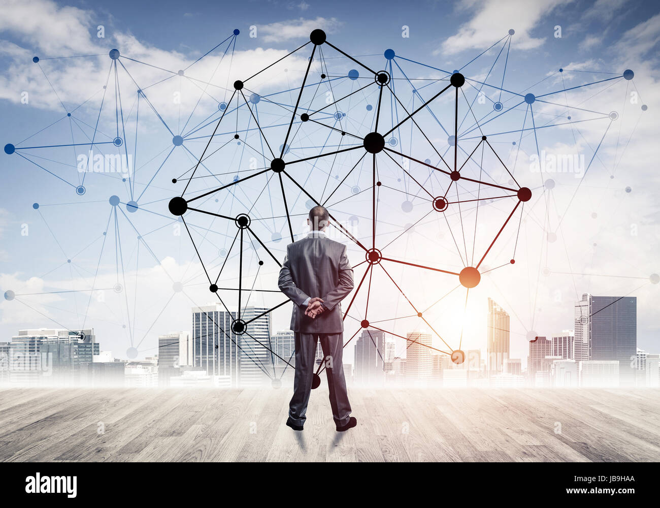 International business networking and social connection against Stock ...