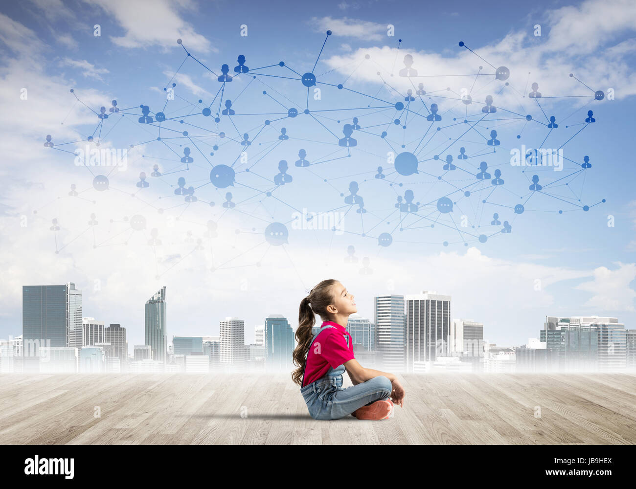 Concept of social wireless connection and internet use for ...