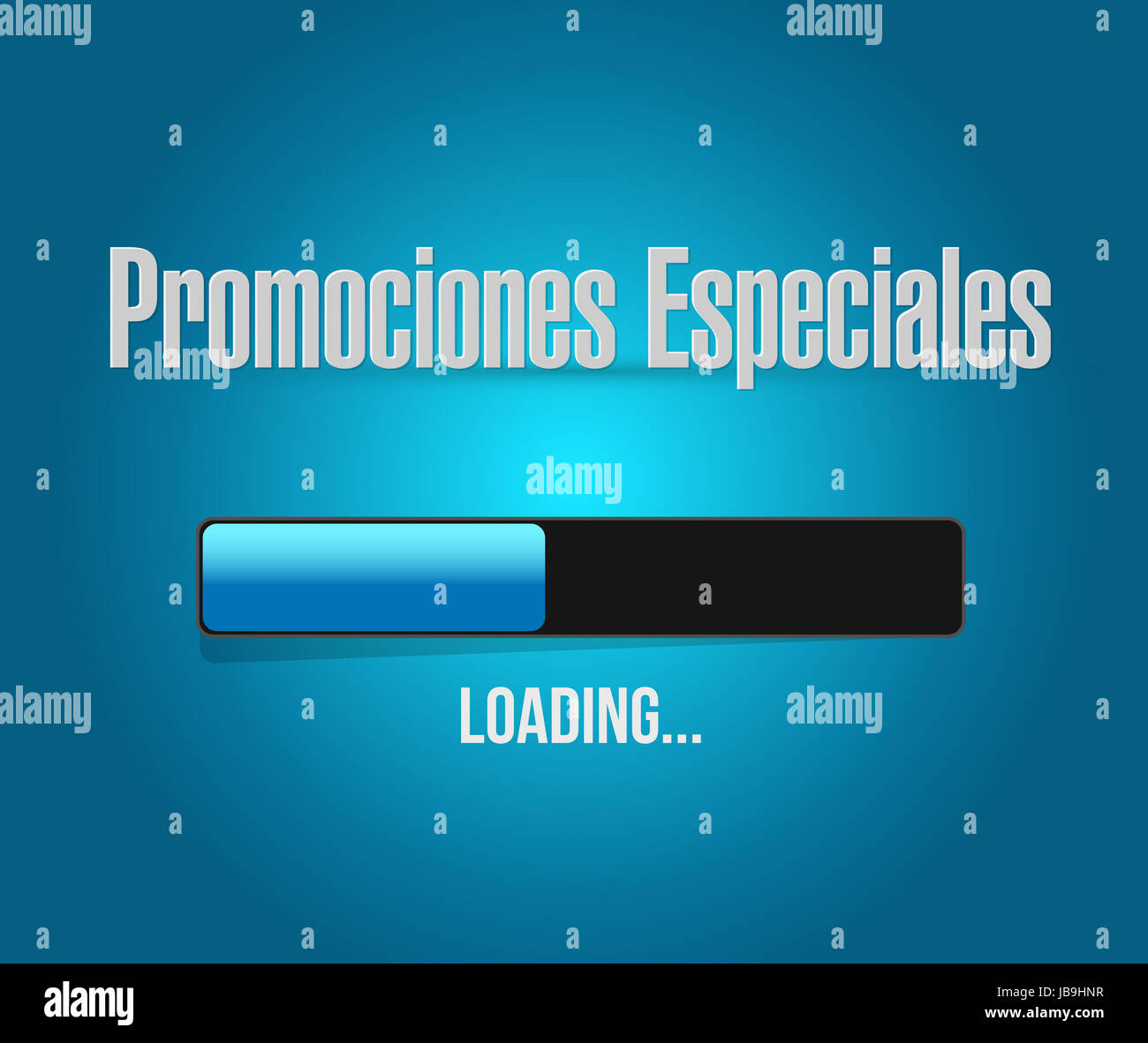 special promotions in Spanish loading bar sign concept illustration ...