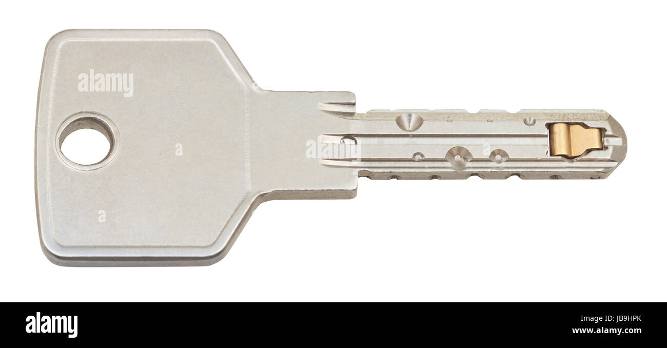 apartment key for pin tumbler lock isolated on white background Stock ...