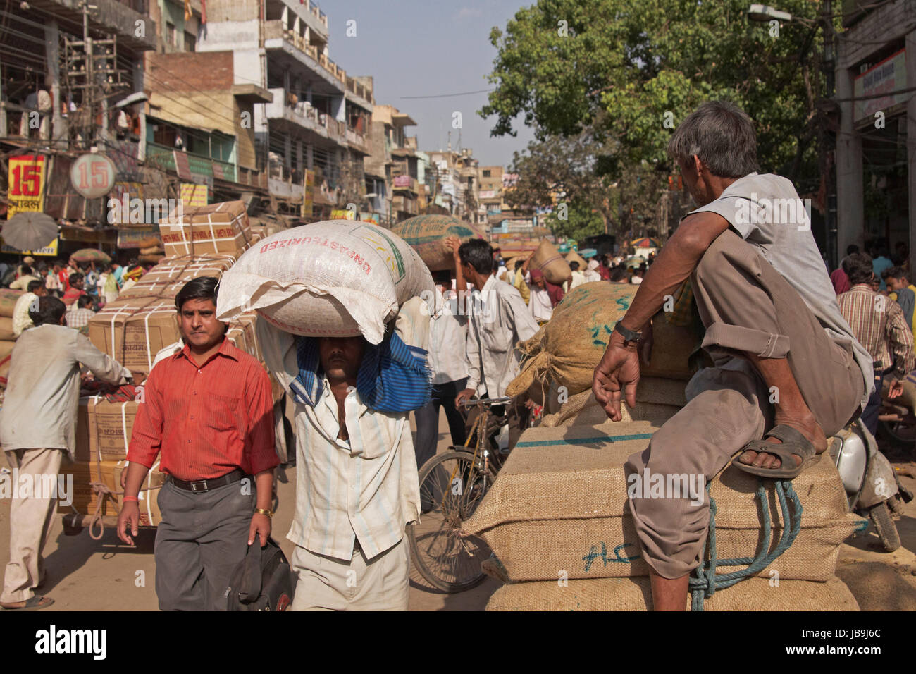 Crowded street scene in Old Delhi, India Stock Photo - Alamy