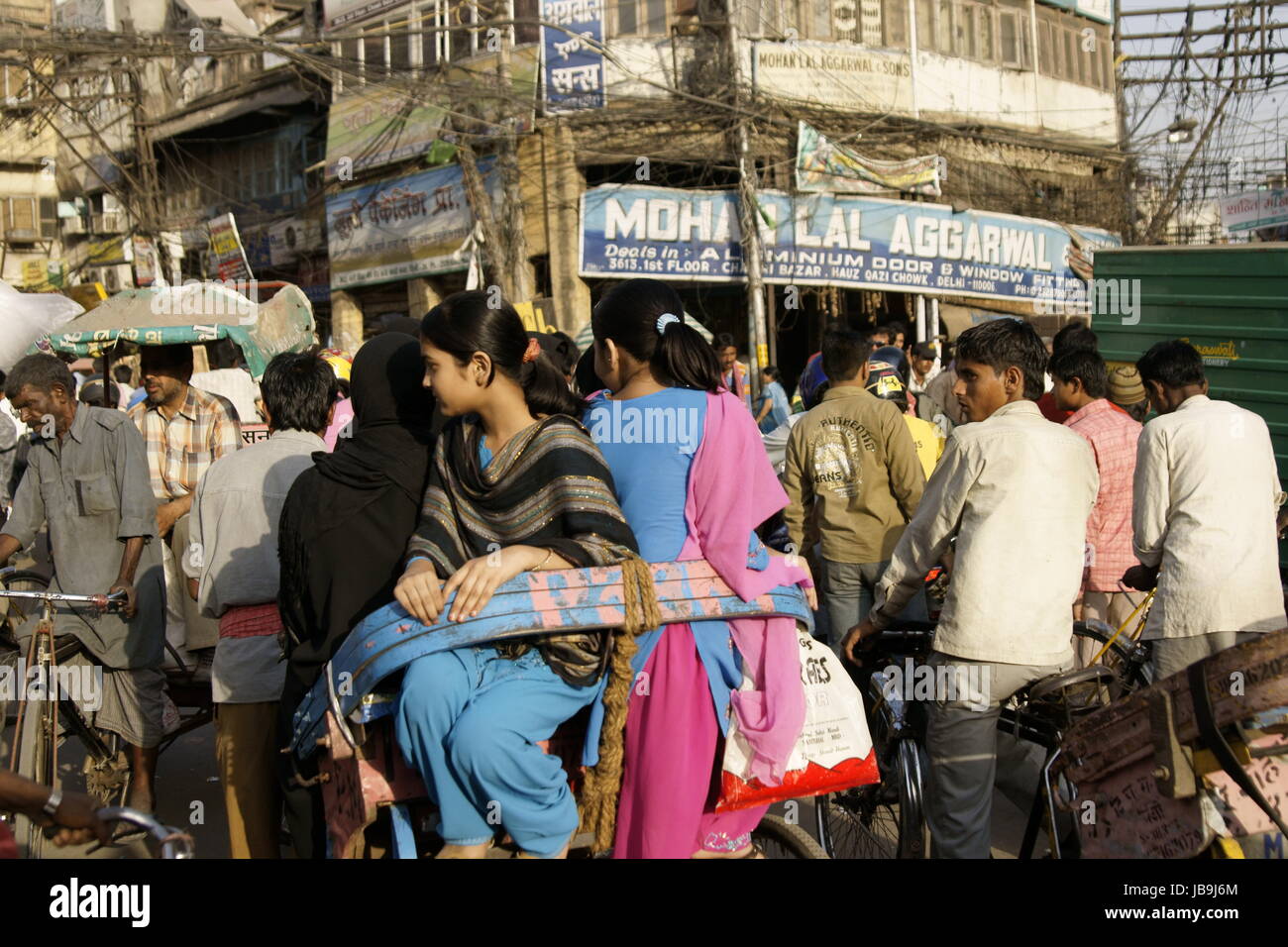 Crowded street scene in Old Delhi, India Stock Photo - Alamy