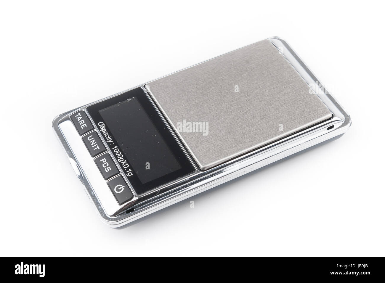 Digital scales isolated on white background Stock Photo - Alamy