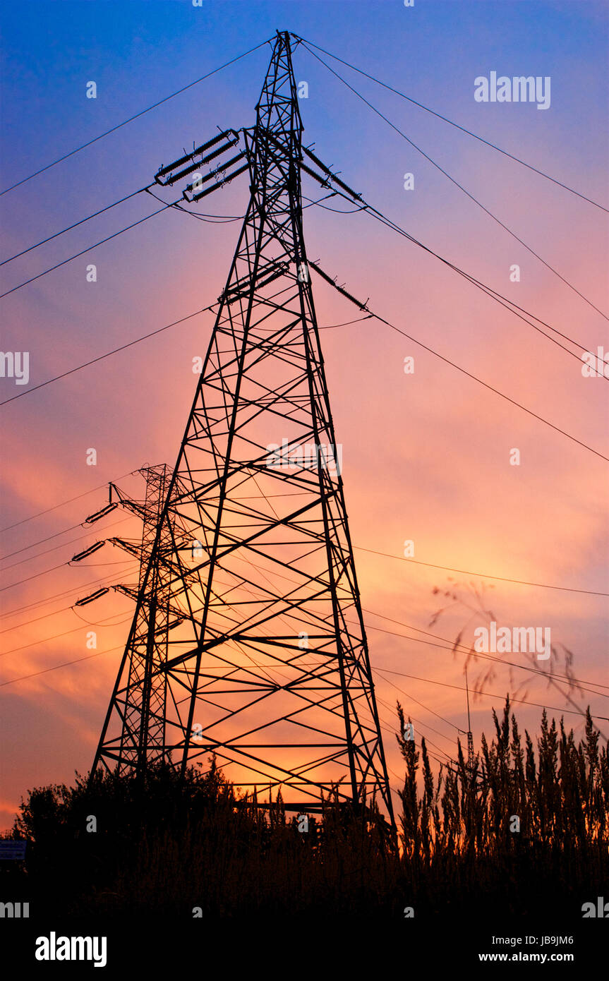 Pylon and transmission power line Stock Photo - Alamy