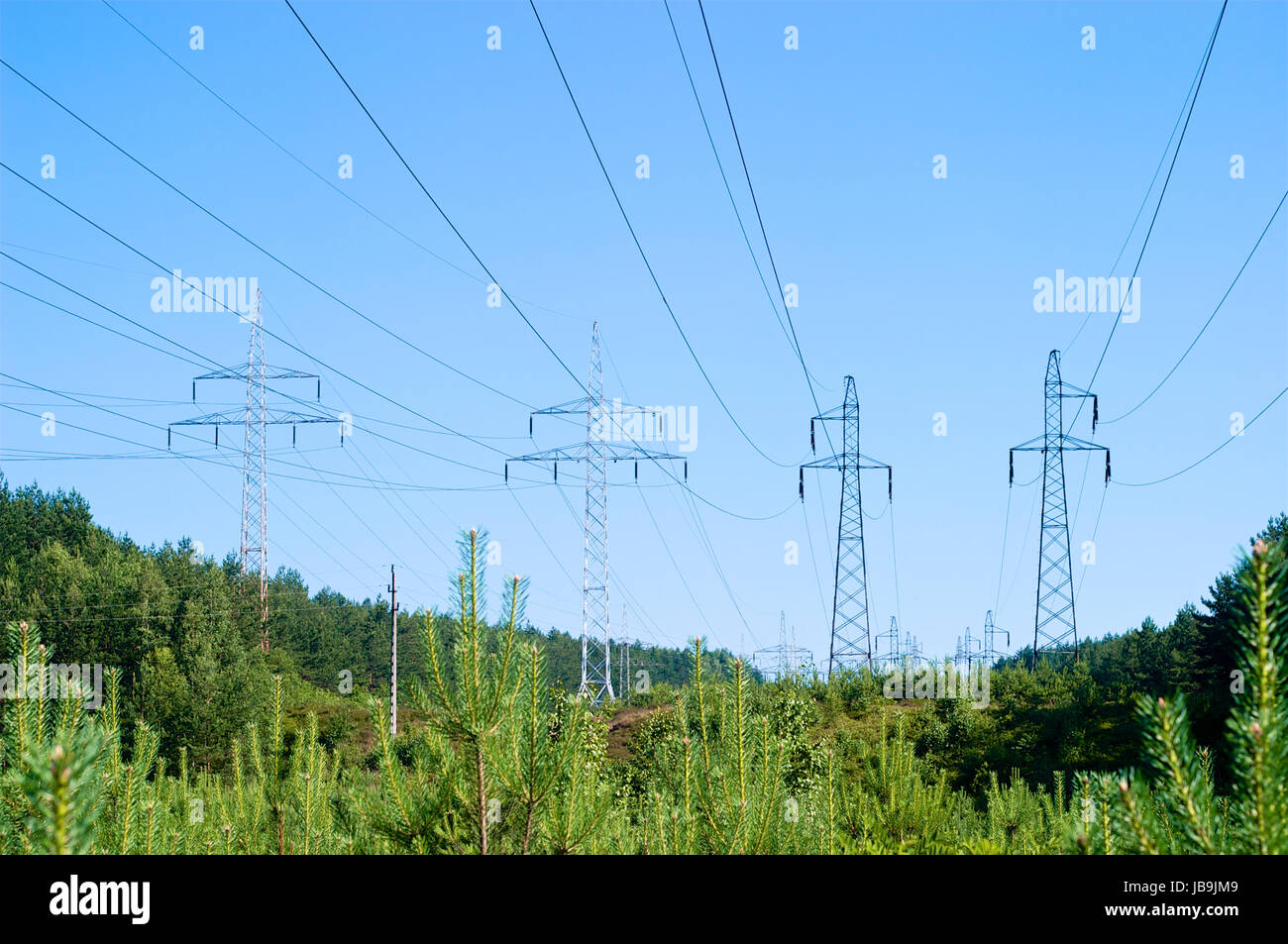 Pylon and transmission power line Stock Photo - Alamy