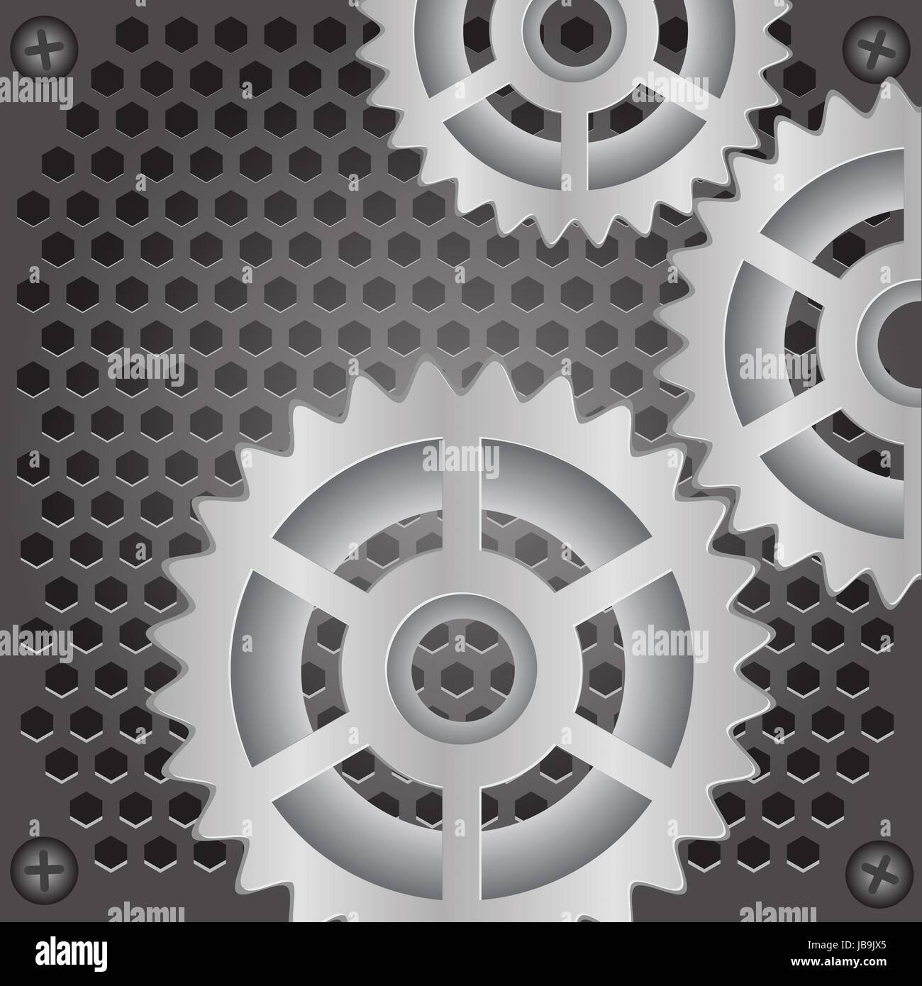 colorful illustration with gears background for your design Stock Photo ...