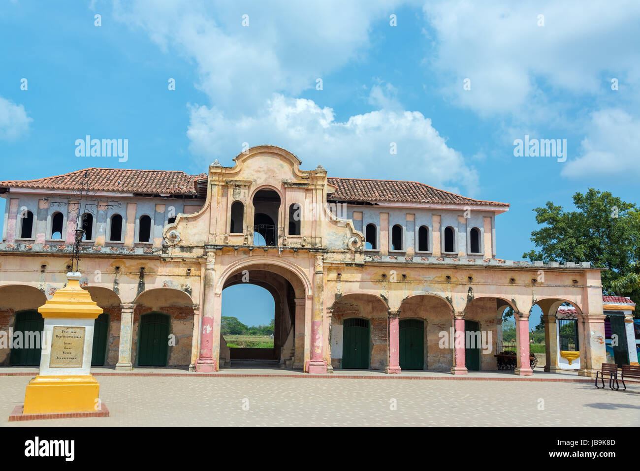 Old abandoned market in the historic center of Mompox, Colombia Stock ...