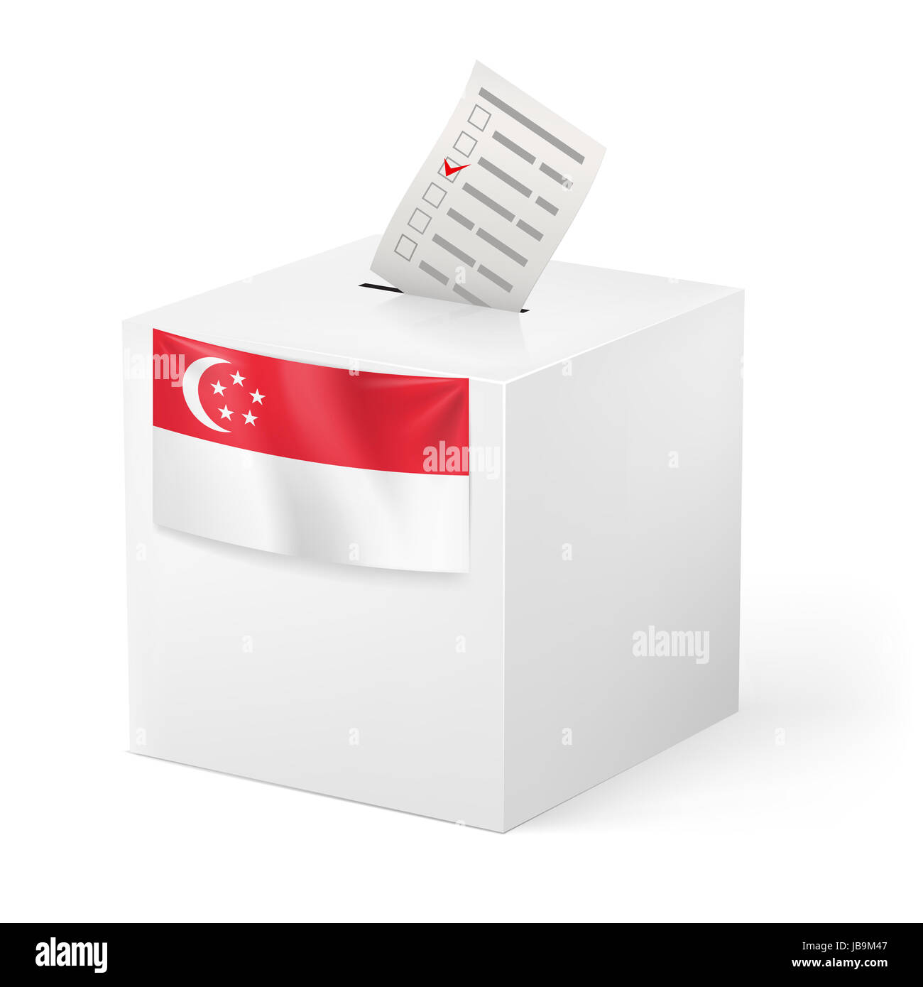 Asian voter voting Cut Out Stock Images & Pictures - Alamy